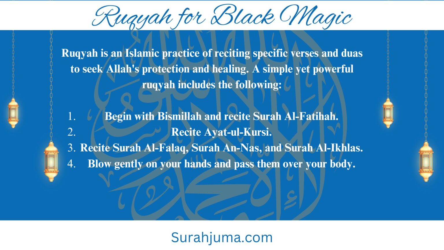 Dua to get rid of black magic - Surah Al-Jumu'ah